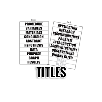 Title Sheets – Showboard